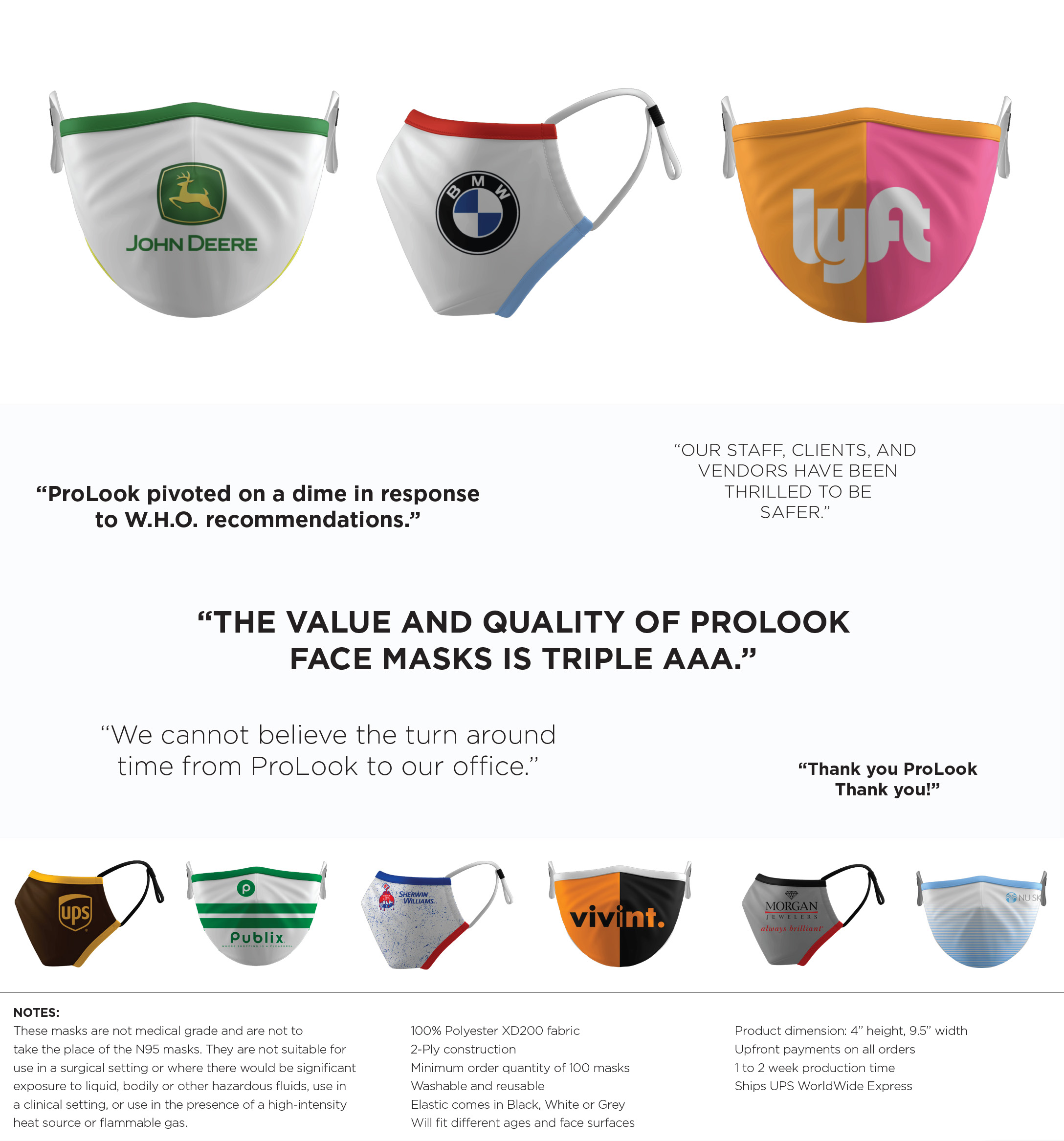 Face Mask Info | PROLOOK SPORTS